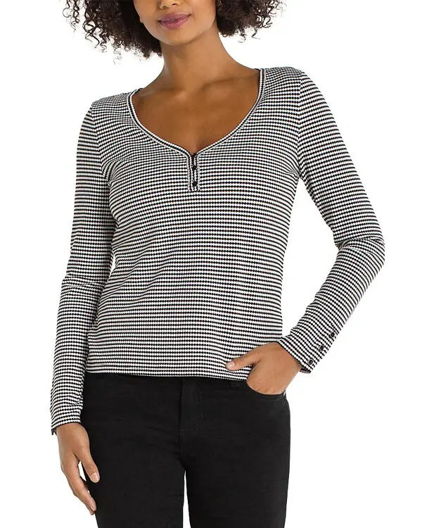 LIVERPOOL Three Quarter Button Henley