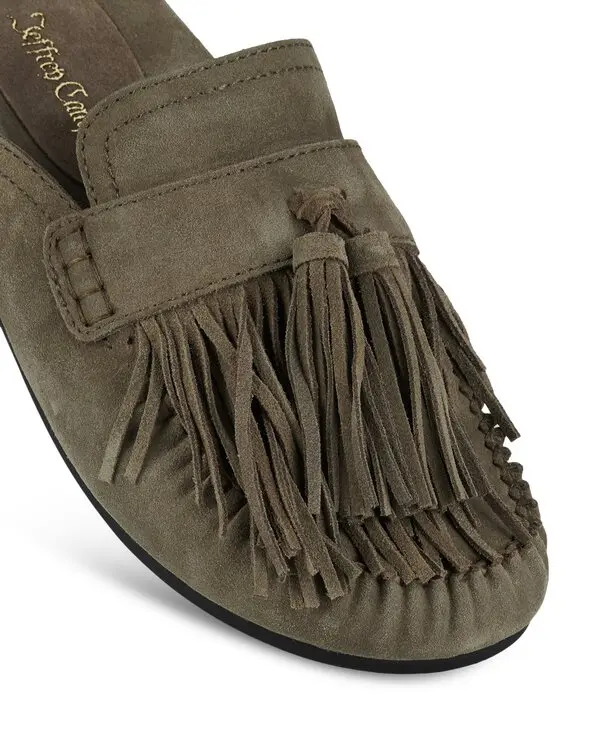 Jeffrey Campbell Suede Fringe Mules