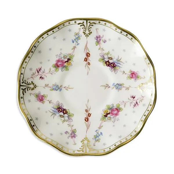 ROYAL CROWN DERBY Royal Antoinette Tea Saucer - Multi