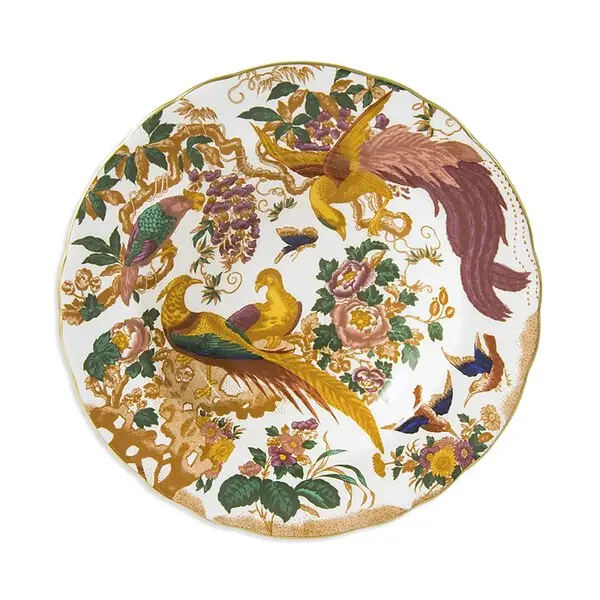 ROYAL CROWN DERBY Olde Avesbury Rimmed Soup Plate - Multi