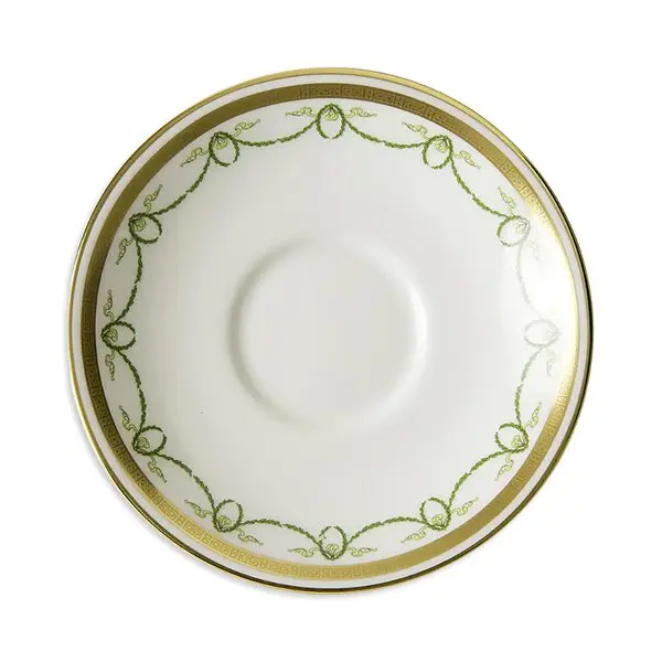 ROYAL CROWN DERBY Titanic Tea Saucer - Green Gold