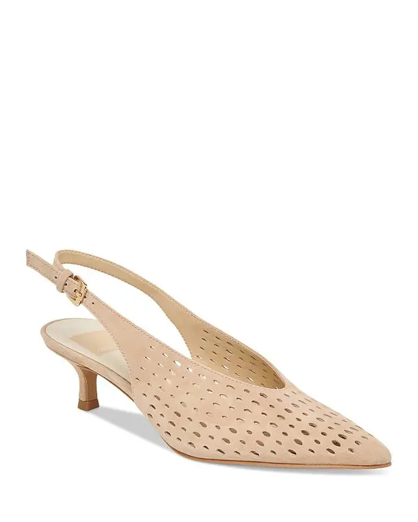 Dolce Vita Alenna Suede Slingback Pumps - Camel Suede