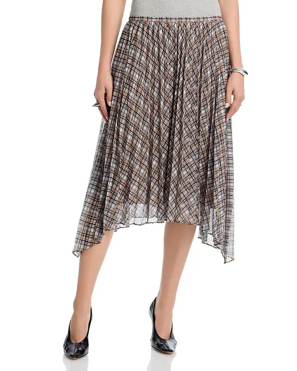 Acne Studios Asymmetrical Checked Skirt