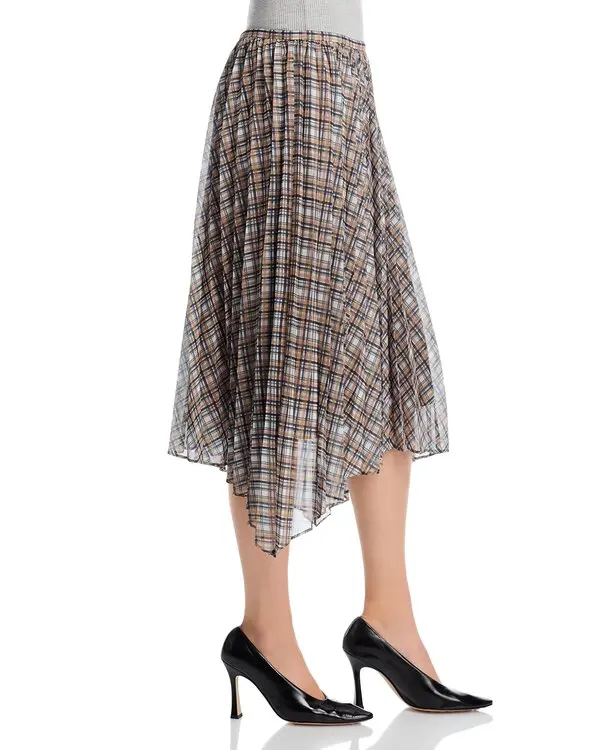 Acne Studios Asymmetrical Checked Skirt