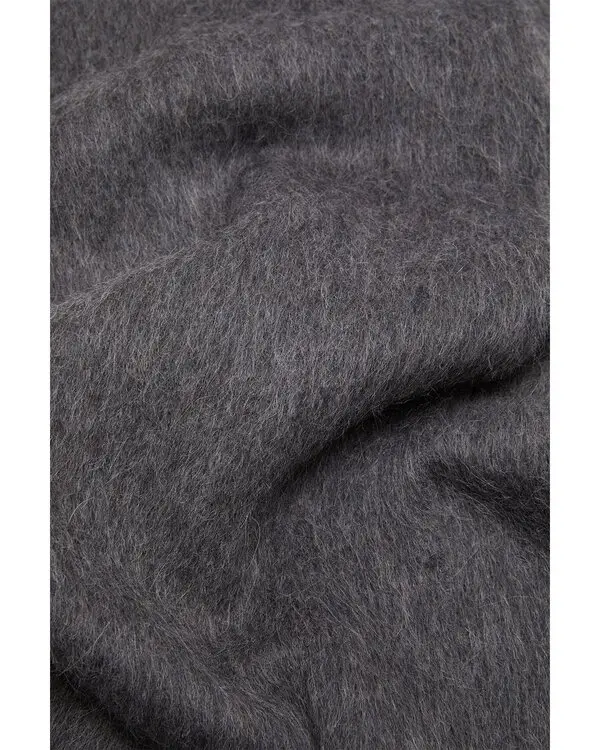 Acne Studios Alpaca Wool Logo Scarf - Grey Melange