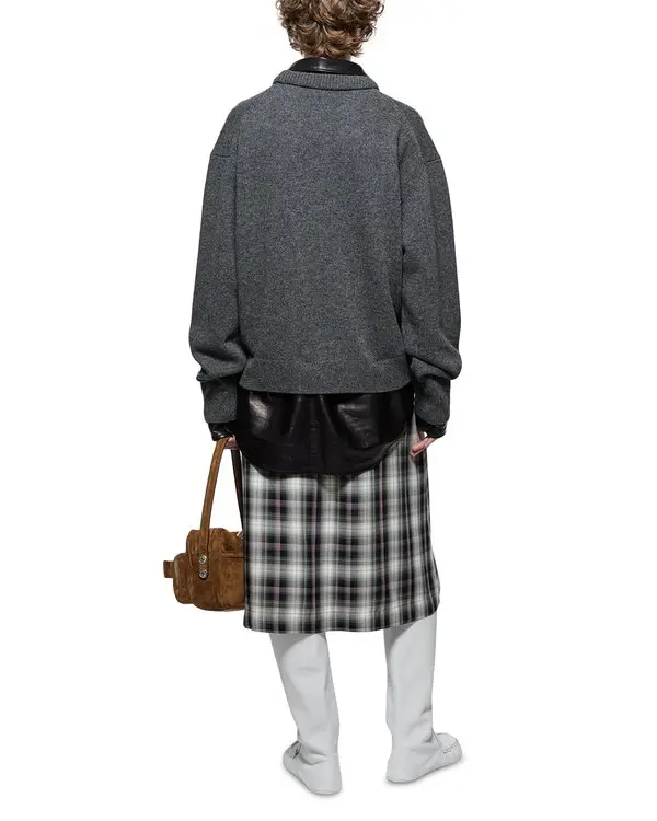 Acne Studios Checked Midi Skirt