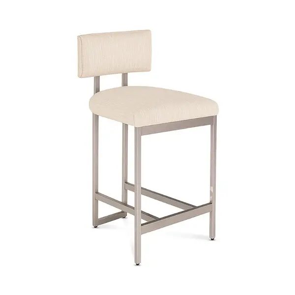UNIVERSAL Monroe Counter Stool - Gem Taupe/white Satin Bronze Finish
