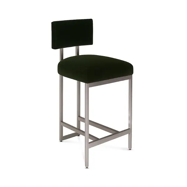 UNIVERSAL Monroe Counter Stool - Sapphire Velvet Emerald/white Satin Bron