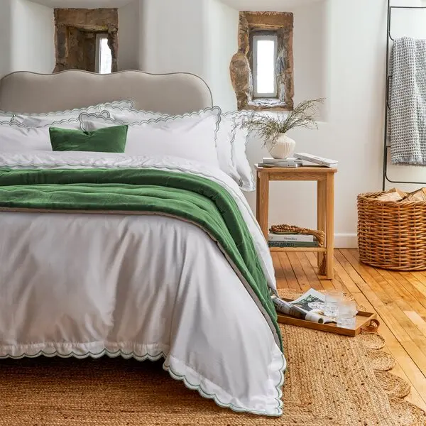 CHRISTY Scallop Sheet Set, California King - Matcha