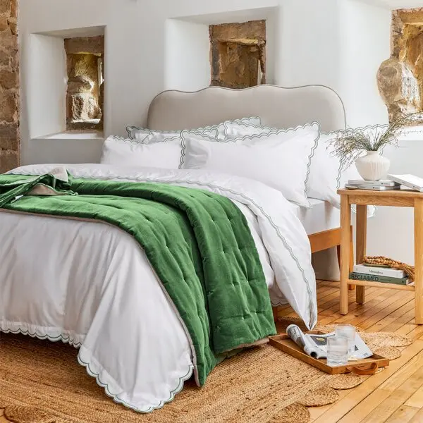 CHRISTY Scallop Sheet Set, California King - Matcha