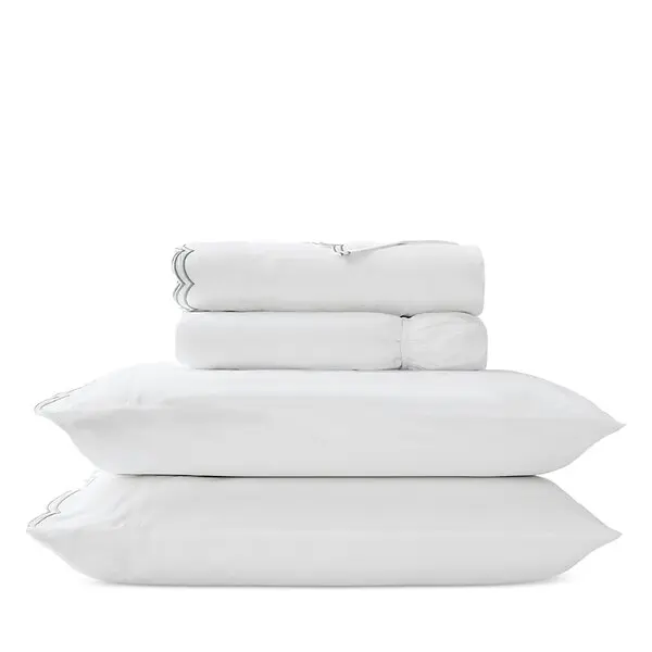 CHRISTY Scallop Sheet Set, California King - Silver