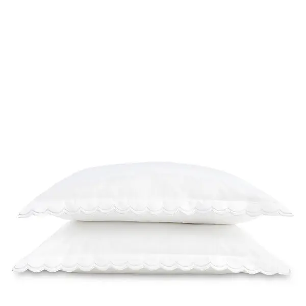 CHRISTY Scallop Pillowcase Pair, King - White