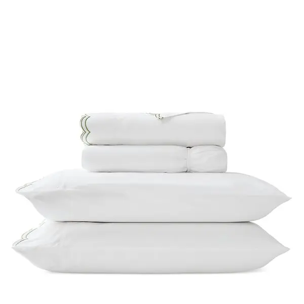 CHRISTY Scallop Sheet Set, King - Matcha