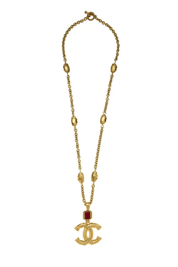 Chanel Gripoix Charm Necklace - Gold