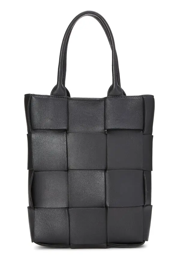 Bottega Veneta Maxi Intrecciato North South Cassette Tote - Black