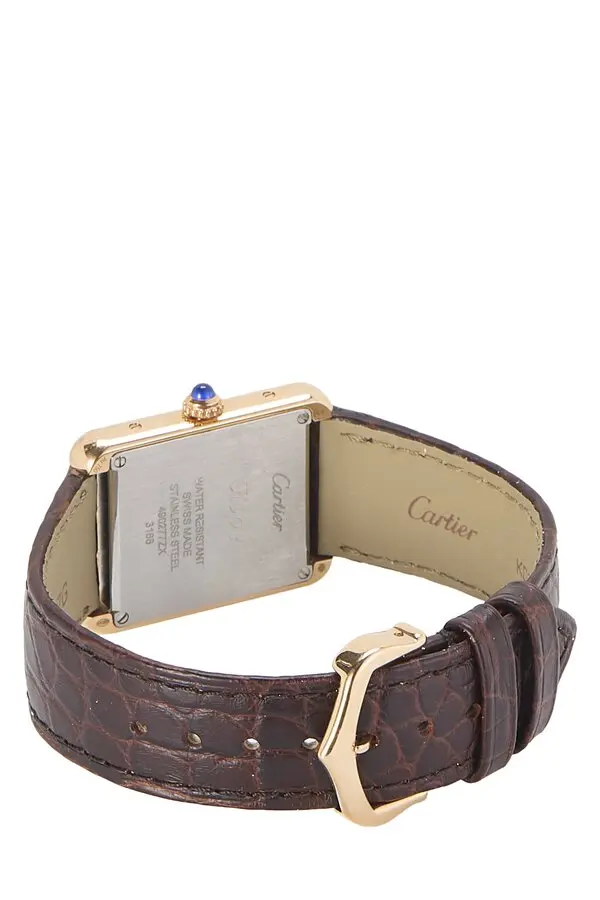 CARTIER Rose Gold Tank Solo Watch - Brown