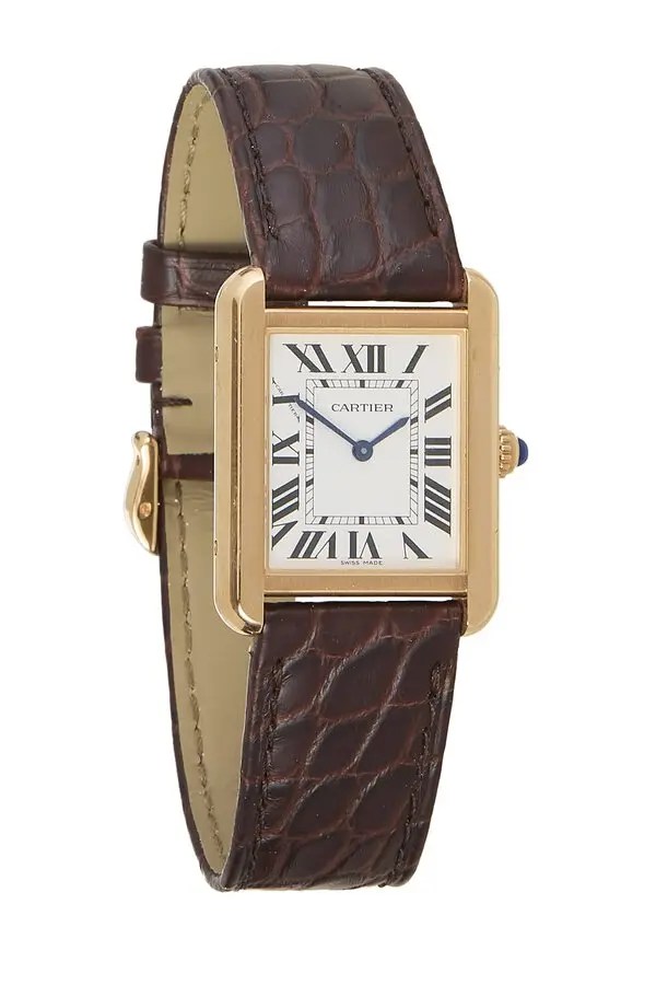 CARTIER Rose Gold Tank Solo Watch - White