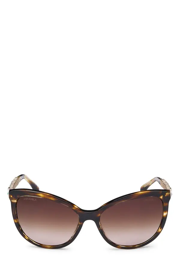 Chanel Tortoise Shell Acetate Sunglasses - Brown