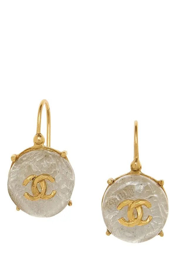 Chanel Gripoix 'cc' Earrings - Gold
