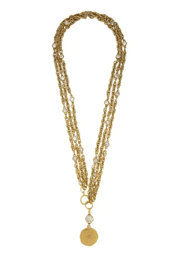 Chanel Crystal 'cc' Multi-strand Necklace