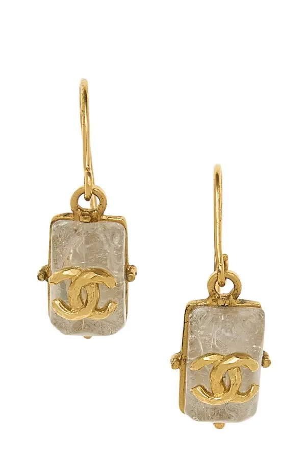 Chanel Gripoix Earrings - Gold