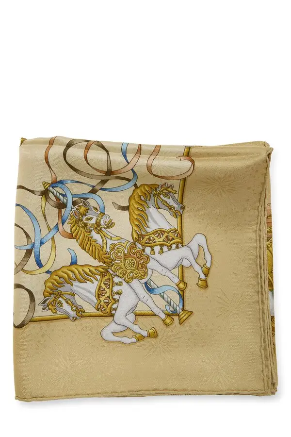 Hermès Multicolor 'luna Park' Silk Scarf 90