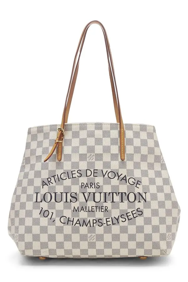 LOUIS VUITTON Damier Azur Cabas Articles De Voyage - White