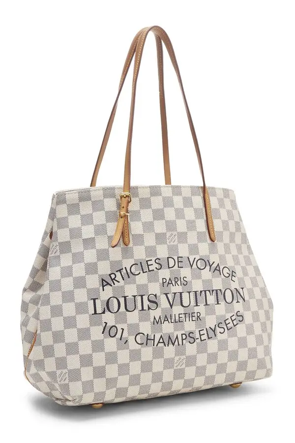 LOUIS VUITTON Damier Azur Cabas Articles De Voyage - White