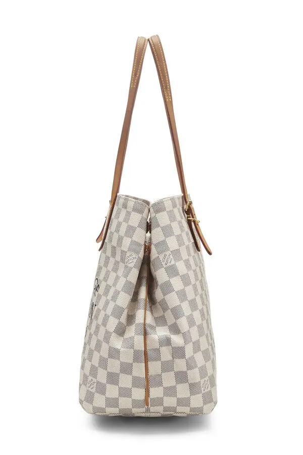 LOUIS VUITTON Damier Azur Cabas Articles De Voyage - White