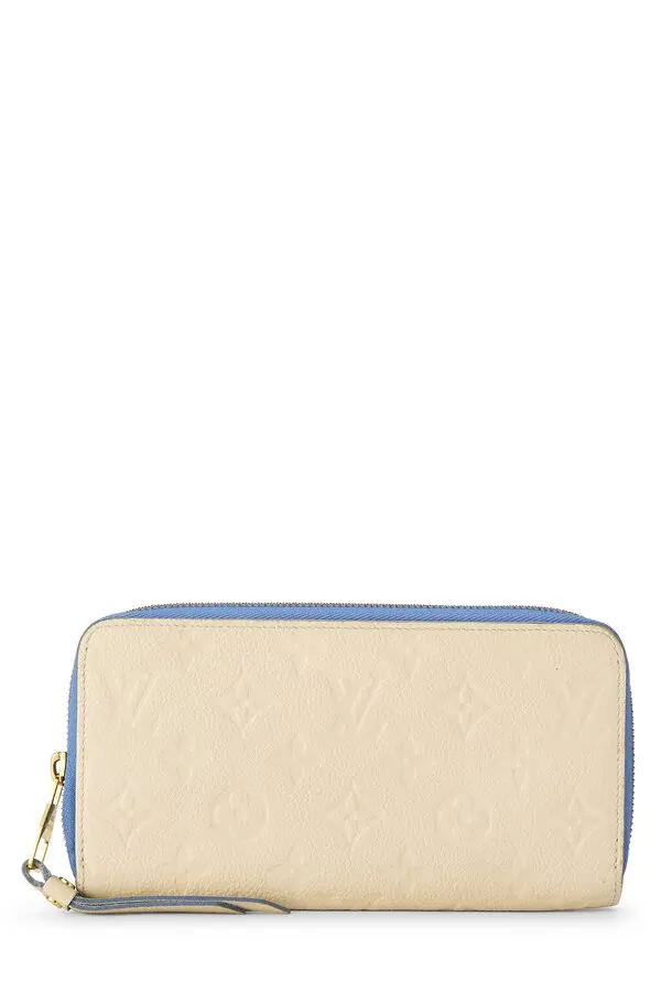 LOUIS VUITTON Monogram Empreinte Zippy Continental Wallet - White