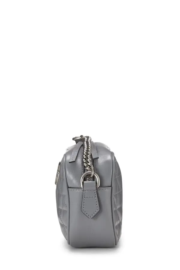 Gucci Leather Gg Marmont Crossbody Bag - Grey
