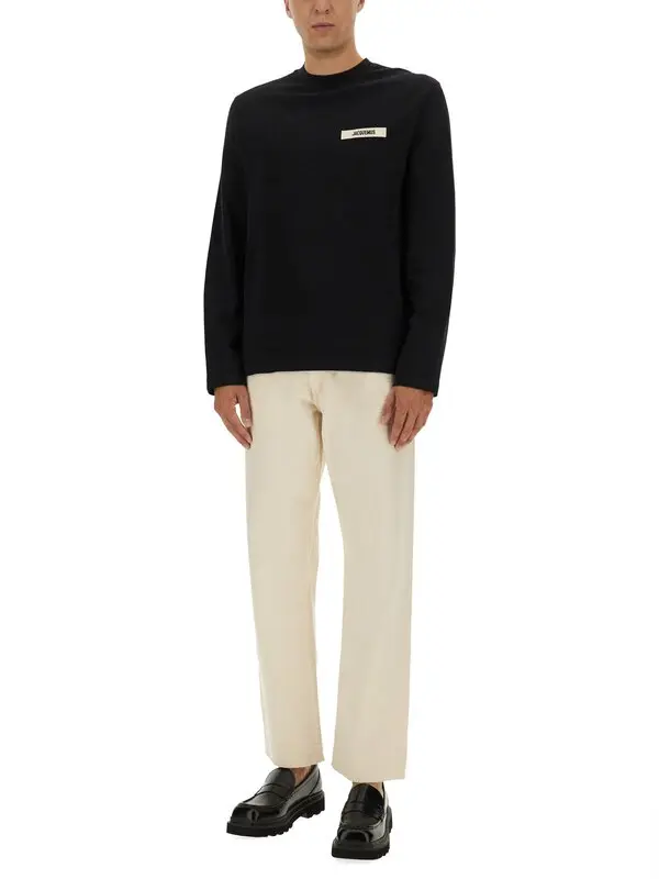 Jacquemus Long Sleeve T-shirt - Black