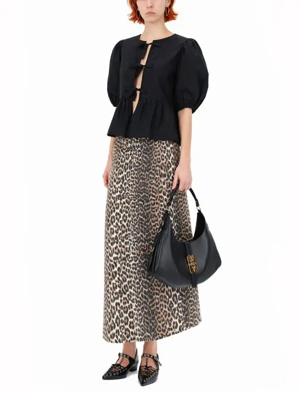 GANNI Poplin Shirt - Black