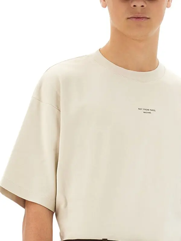 Drole De Monsieur Slogan" T-shirt - Beige