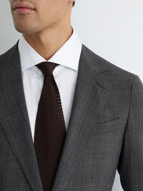 REISS Wool-blend Single-breasted Check Blazer