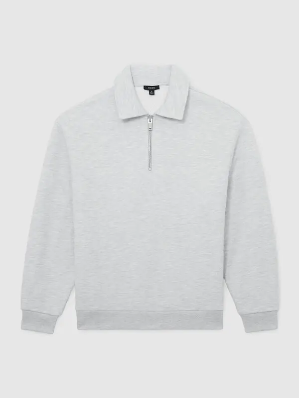 REISS Kurwin Cotton-blend Heavyweight Zip Sweatshirt