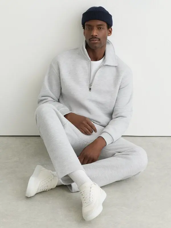 REISS Kurwin Cotton-blend Heavyweight Zip Sweatshirt