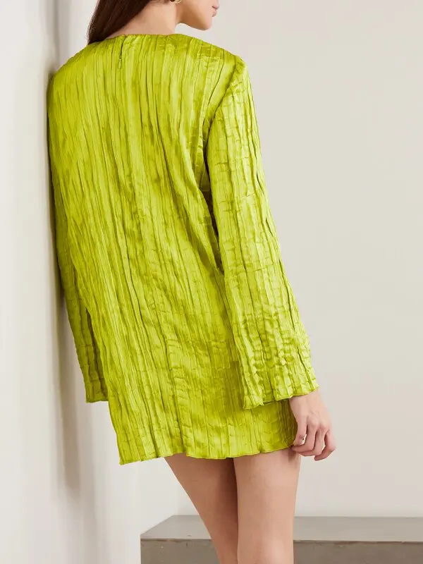 slim fit dress slacks STAUD CASSIE DRESS GARDEN GREEN main image 0