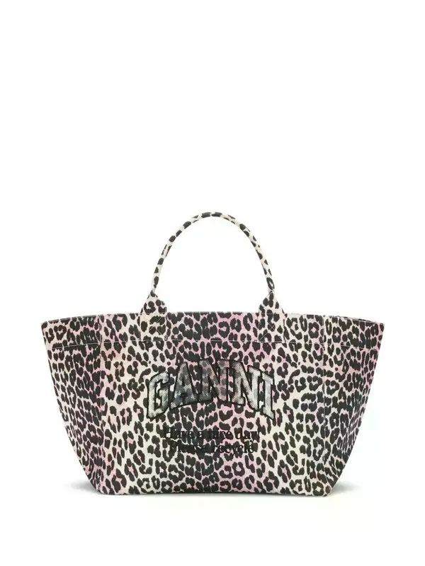 GANNI Large Sequin Tote Bag - Black