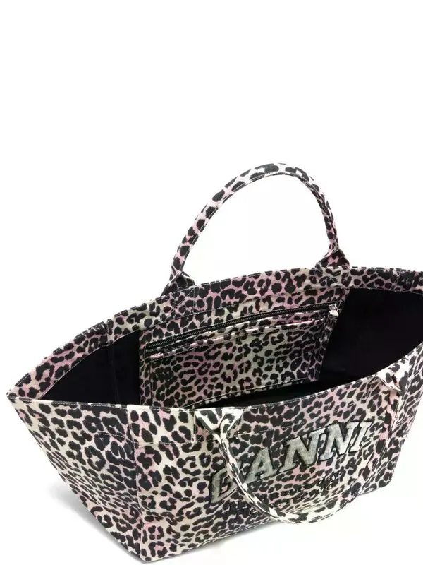 GANNI Large Sequin Tote Bag - Black