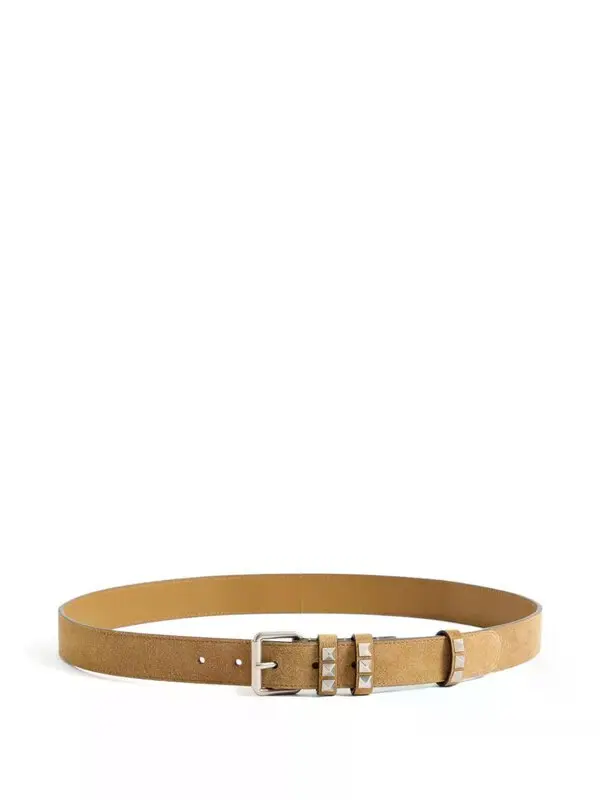 Valentino Garavani Studded Suede Belt - Neutrals