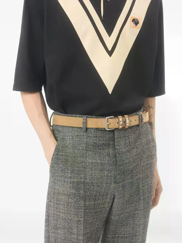 Valentino Garavani Flaneuse Suede Belt - Neutrals