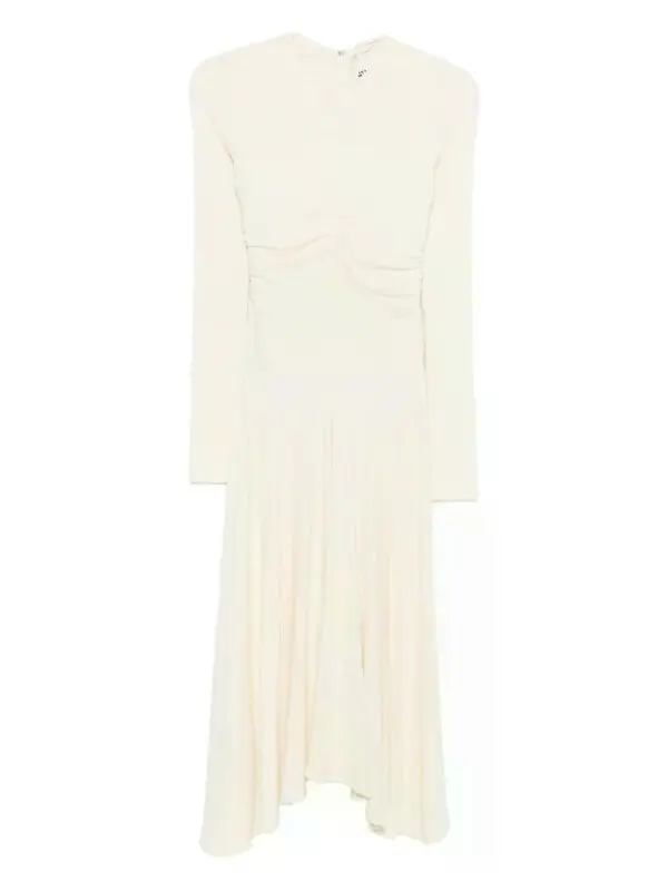 Isabel Marant Étoile Flora Ruched Midi Dress - Neutrals
