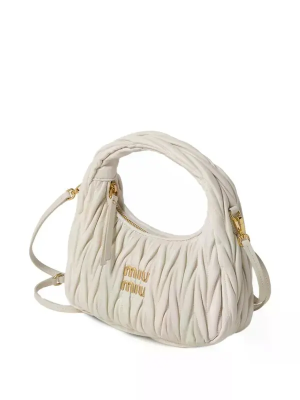 Miu Miu Wander Matelassé Tote Bag - Neutrals