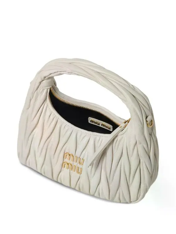 Miu Miu Wander Matelassé Tote Bag - Neutrals