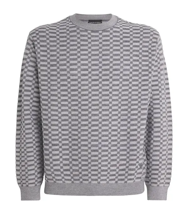 Emporio Armani Virgin Wool Op-art Sweater