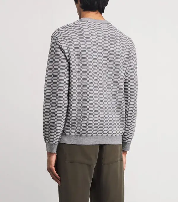Emporio Armani Virgin Wool Op-art Sweater