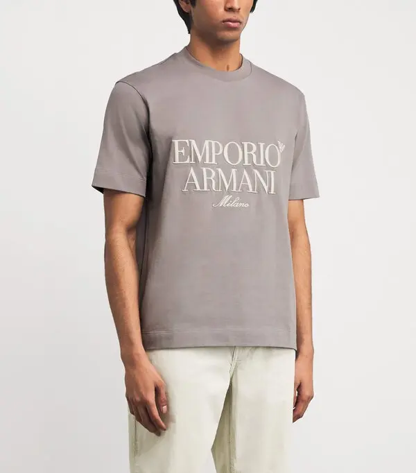 Emporio Armani Cotton Logo T-shirt - Grey