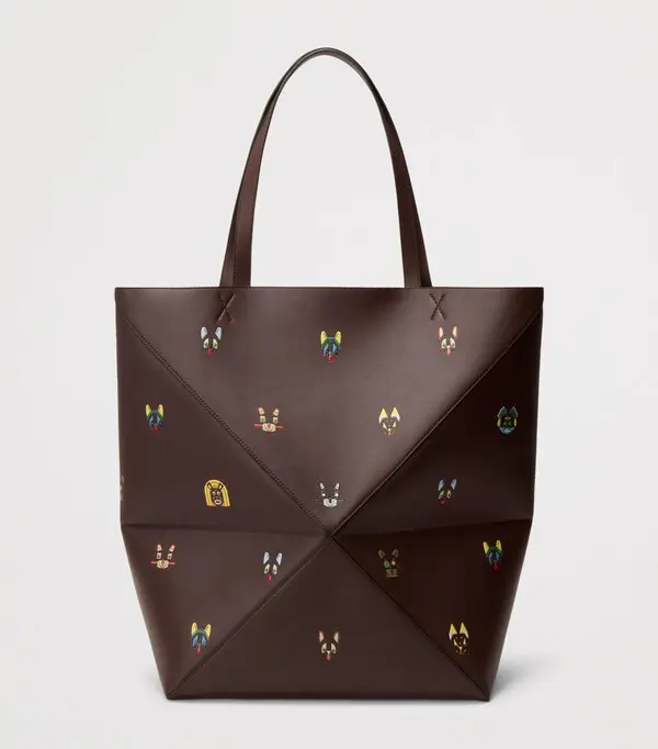 Loewe X Louis Wain Xl Calfskin Puzzle Fold Tote Bag