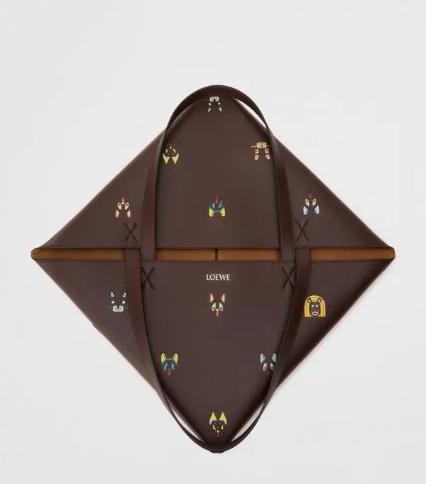Loewe X Louis Wain Xl Calfskin Puzzle Fold Tote Bag